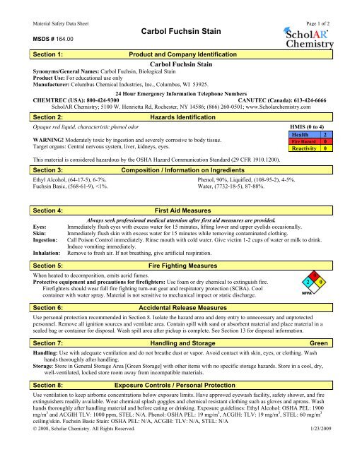 Carbol Fuchsin Stain