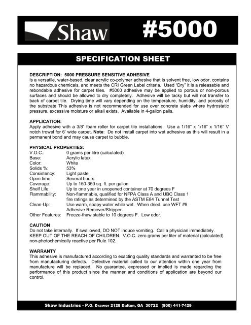 Shaw Adhesive 5000.pdf