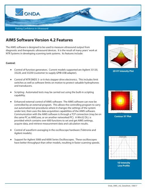 AIMS Software Version 4.2 Features