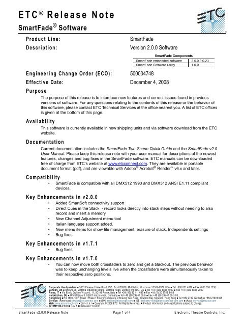 Smartfade v2.0.0 Release Note - ETC
