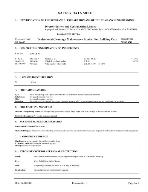 MSDS Taski Jontec Best F4e.pdf