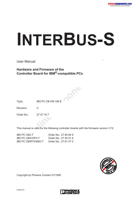 INTERBUS-S - Onlinecomponents.com