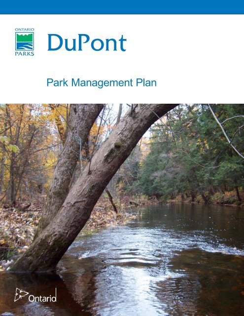A Template for Park Management Plans - Ontario Parks