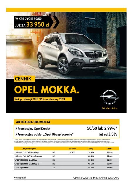 Opel Mokka ceny 2013 - Opel Polska