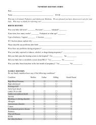 newborn history form