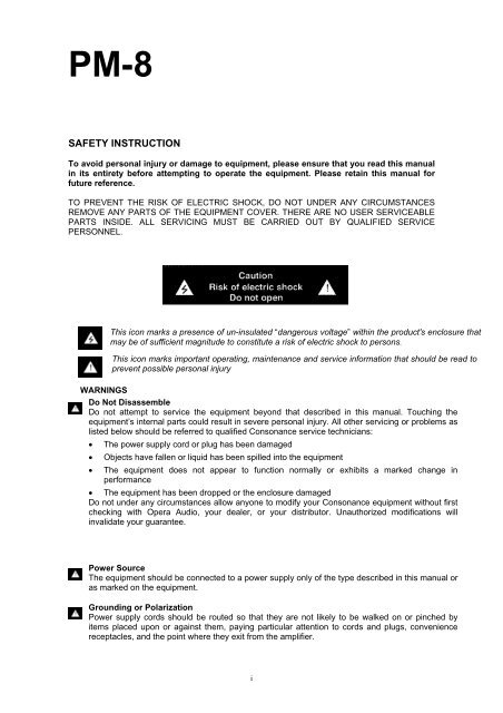 PM-8 - Opera Consonance