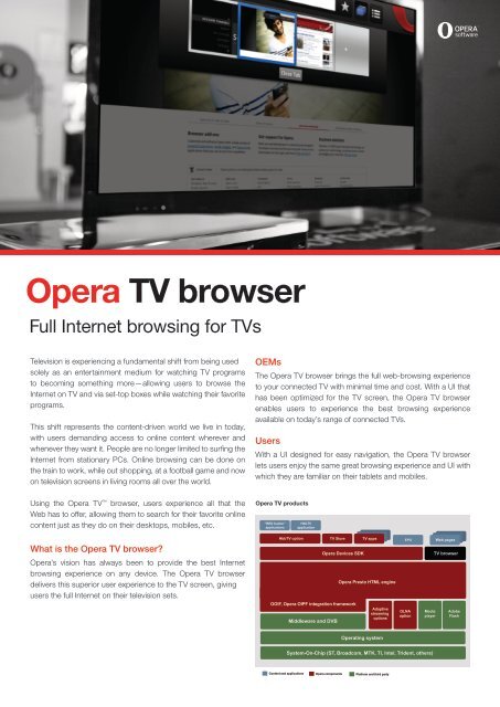 Opera TV browser