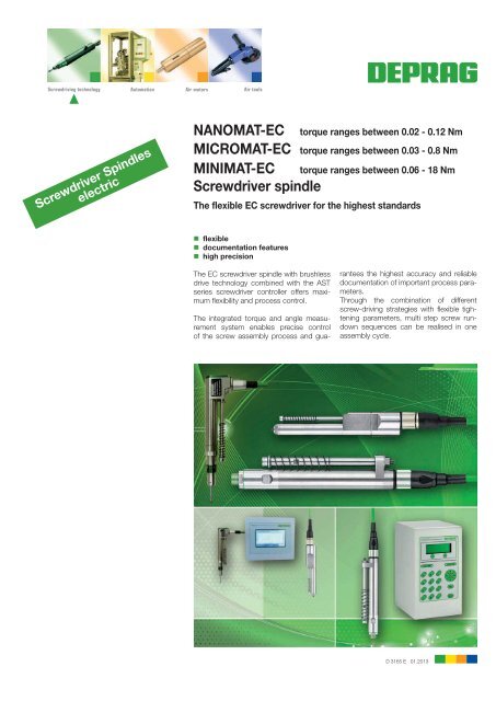 Screwdriver spindle - deprag