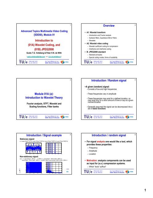 Introduction To 01a Wavelet Coding And Video Coding And 9445