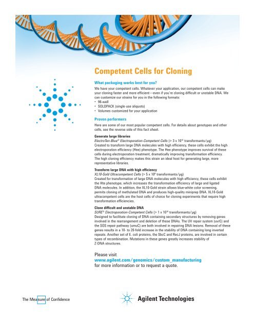 Competent Cells for Cloning - K'(Prime) Technologies