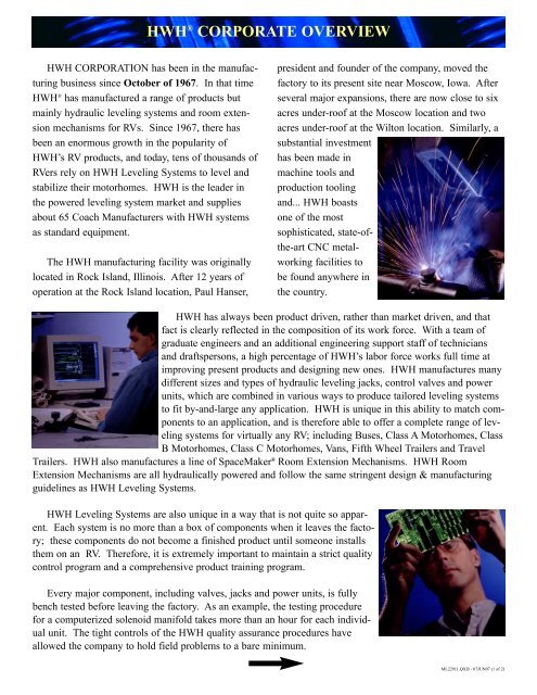 HWH® CORPORATE OVERVIEW - HWH Corporation