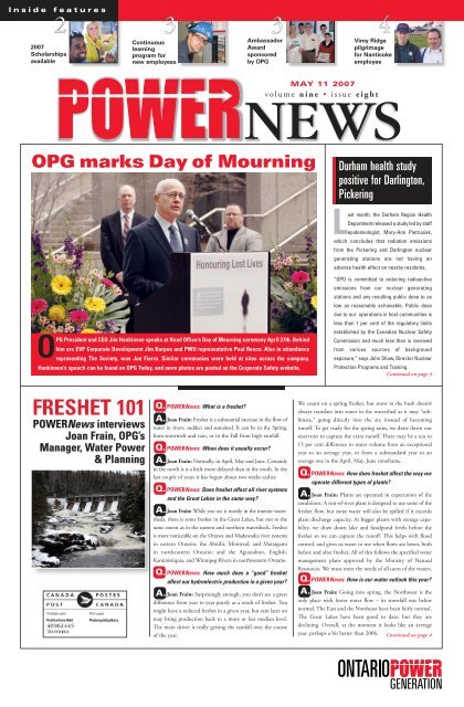 FRESHET 101 - Ontario Power Generation