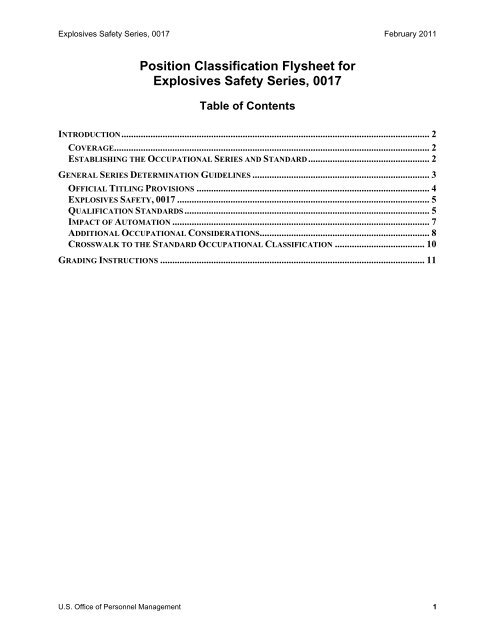 Position Classification Flysheet for Explosives Safety Series, 0017