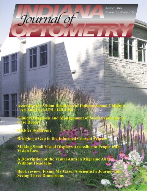 Summer 2010 - Indiana University School of Optometry