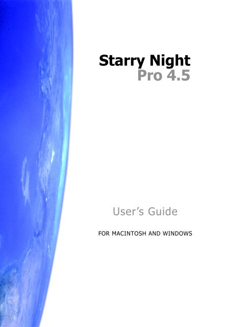 Pro 4.5 Manual - Starry Night