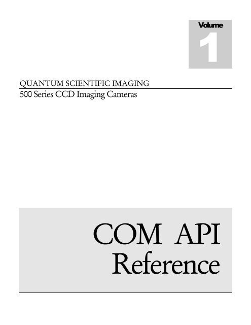 COM API Reference
