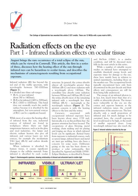 Radiation effects on the eye part 1 - Optometry Today