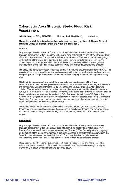 Caherdavin Area Strategic Study: Flood Risk Assessment