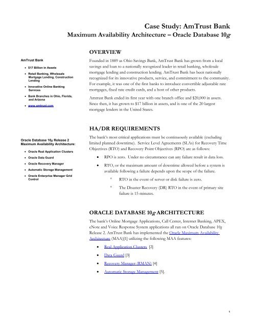 Data Guard Case Study - Oracle