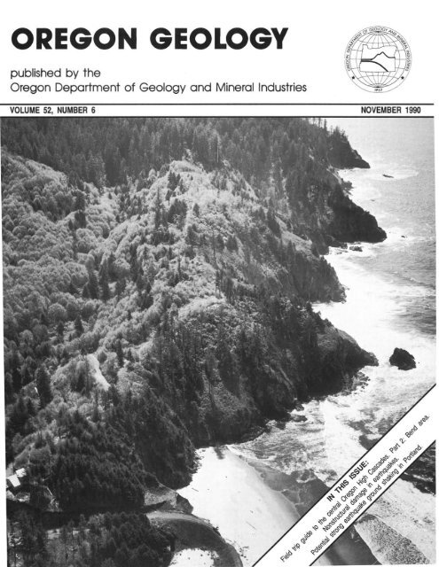 November 1990 - Oregon Department of Geology and Mineral ...