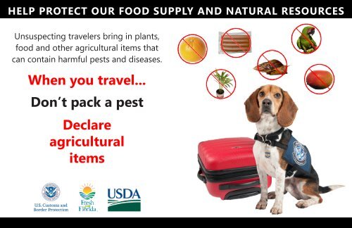 When you travel... Don't pack a pest - Orlando International Airport