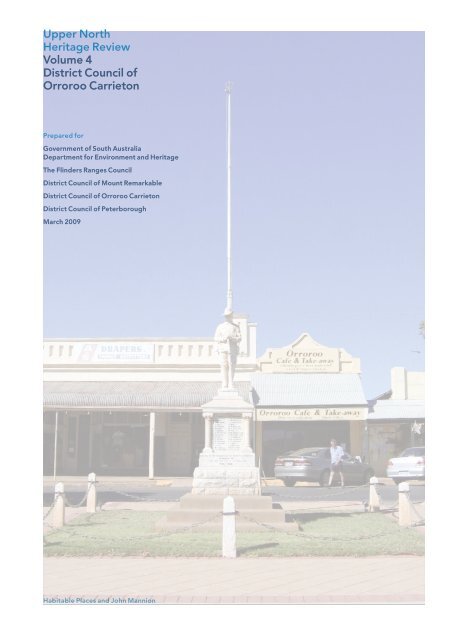 Heritage Review Consultation - District Council of Orroroo Carrieton ...