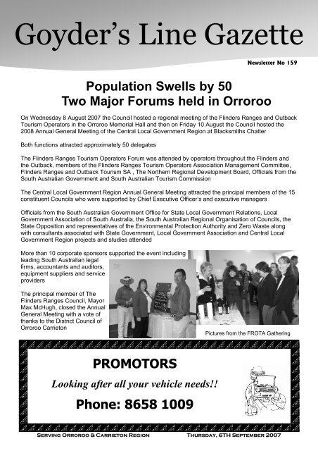Goyder's Line Gazette Sep07 Issue.pub - District Council of Orroroo ...