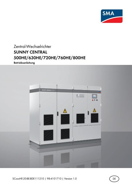 Betriebsanleitung - SMA Solar Technology AG