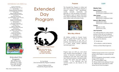 Extended Day Program - Osceola County School District