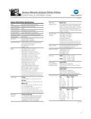 bizhub PRO 951 Specification & Installation Guide