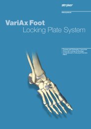 VariAx Ankle Tray Sales Sheet - Stryker