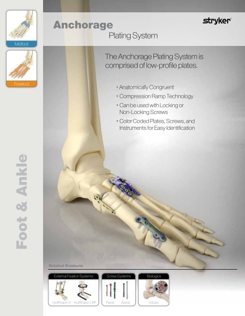 Anchorage Foot Plates Sales Sheet - Stryker