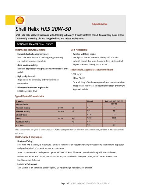 Shell Helix HX5 20W-50