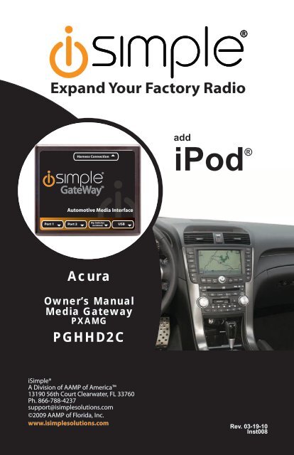 (PGHHD2C Harness) instruction manual - PAC Audio