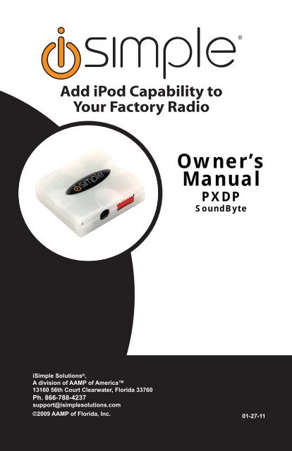 Please click here for the PXDP instruction manual - PAC Audio