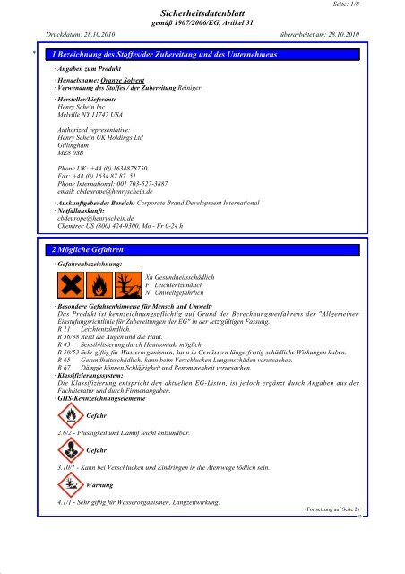 SDB-Orange Cleaner KS-B(D) - Henry Schein Corporate Brand