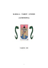 KABALA – TAROT – GNOSIS (ACROSOFIA) - Fegla.org