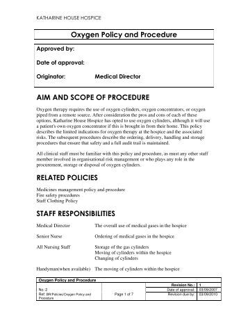 Policy Purpose Scope Procedure References and Related Areas of ...