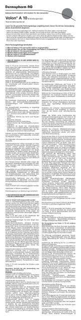 Volon® A 10kristallsuspension - Dermapharm AG Arzneimittel