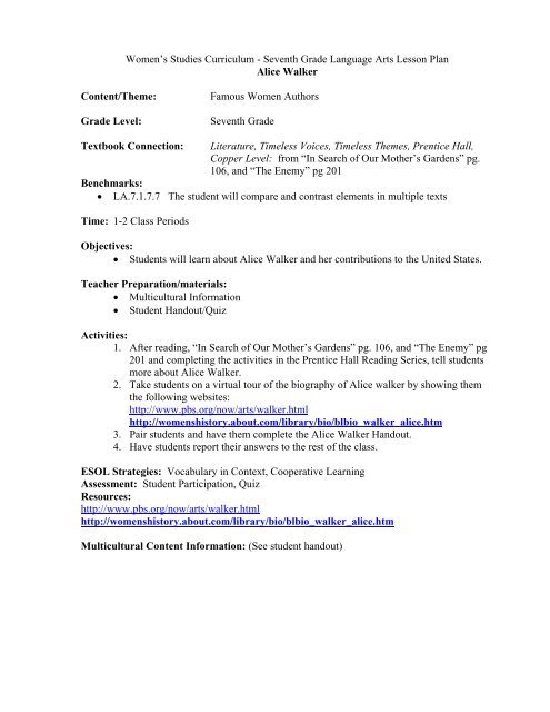 Sixth Grade Haitian/Haitian American Curriculum Lesson Plan