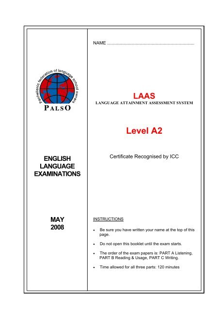 Level A2 - Palso