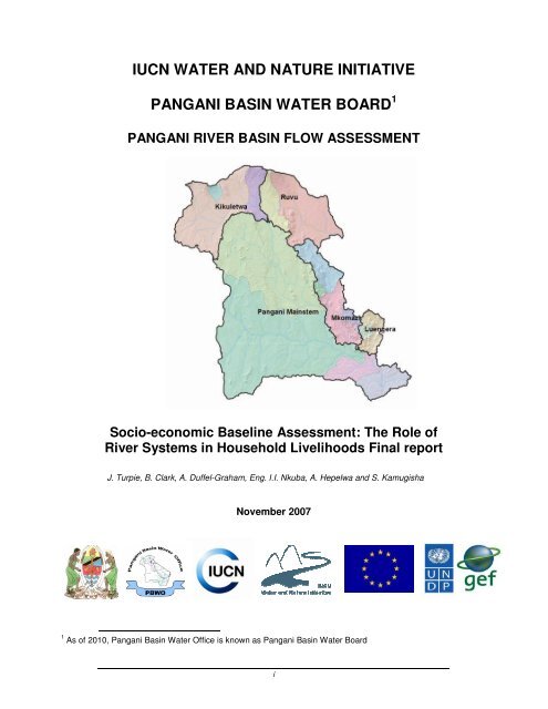 iucn water and nature initiative pangani basin water board