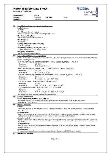 Matte Wallpaint CALCIMINE RECOATER - Pantone