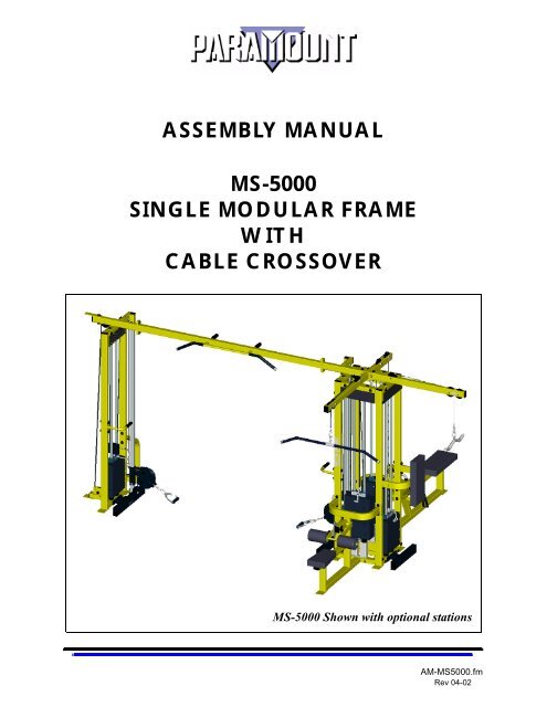 MS-5000 Assembly Instructions.pdf - Paramount Fitness