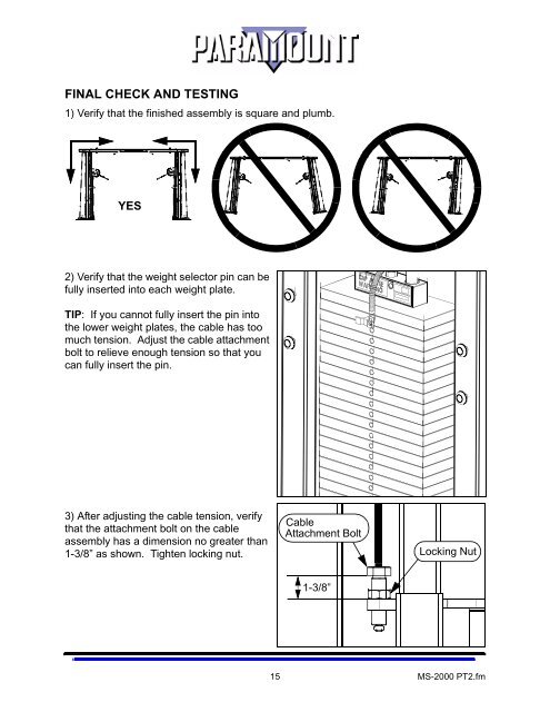 WEIGHT STACK LABEL INSTAL