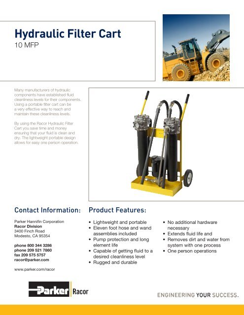 Hydraulic Filter Cart - Parker