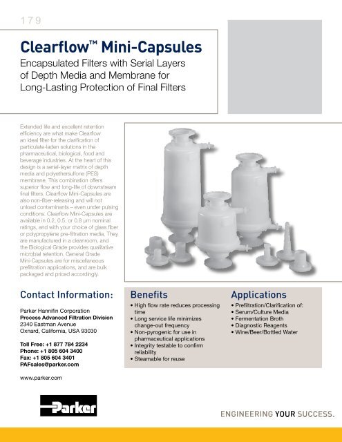Clearflowâ ¢ Mini-Capsules - Parker