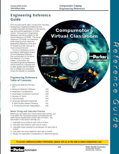 Motor Sizing and Selection Process - Compumotor