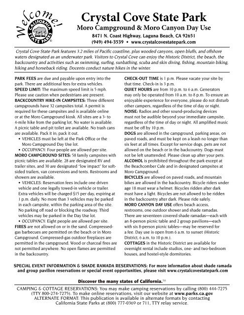 Southern California State Parks Camping Map