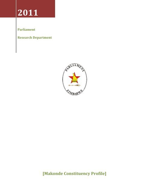 Makonde Constituency Profile - Parliament of Zimbabwe